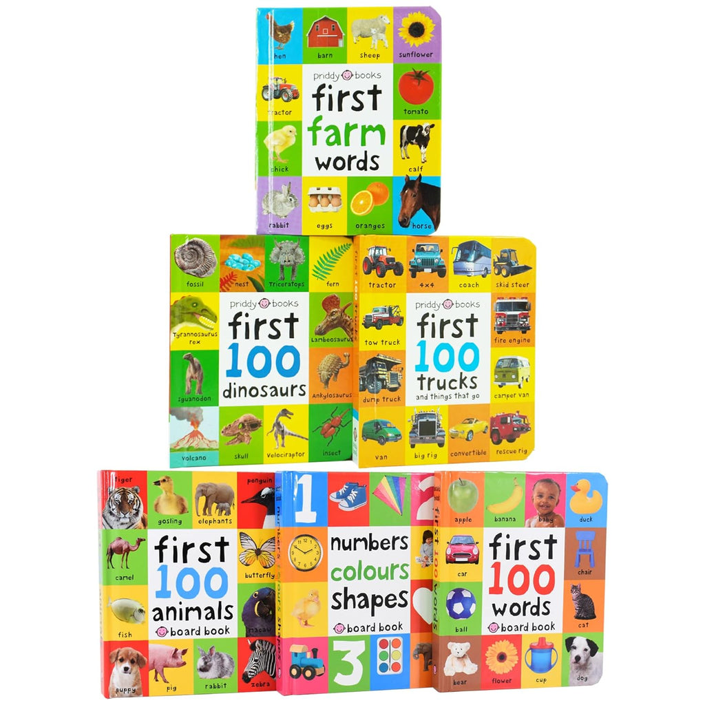 First 100 series 6 Books Children Collection Box Set (First 100 Animal